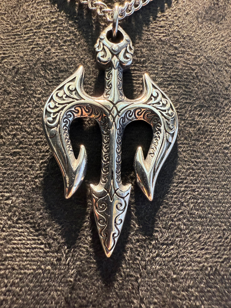 Poseidon Trident Pendant & Necklace Set – Ancient Tribal - Accessories ...
