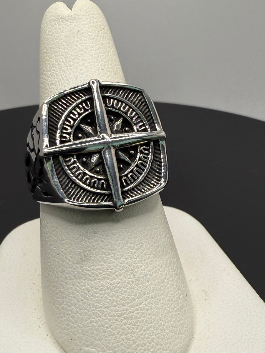 Compass Sigil Signet Ring this ring resists tarnishing – Ancient Tribal ...